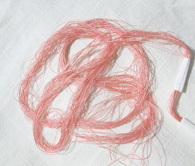 Peach Salmon Filament Silk Embroidery Thread | ChadQuilt